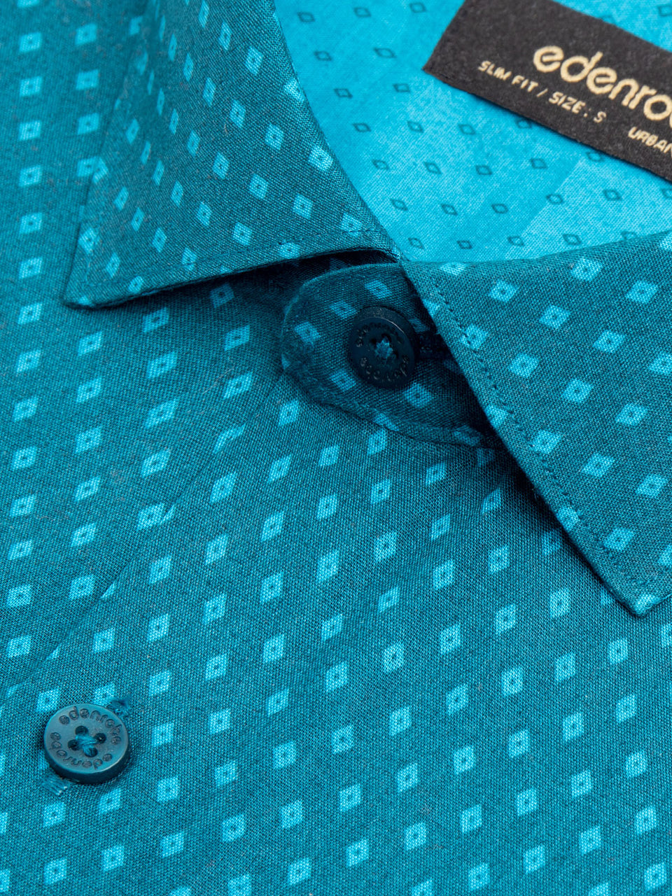 edenrobe Men's Dark Turquoise Shirt - EMTSUC23-192 – edenrobe Pakistan