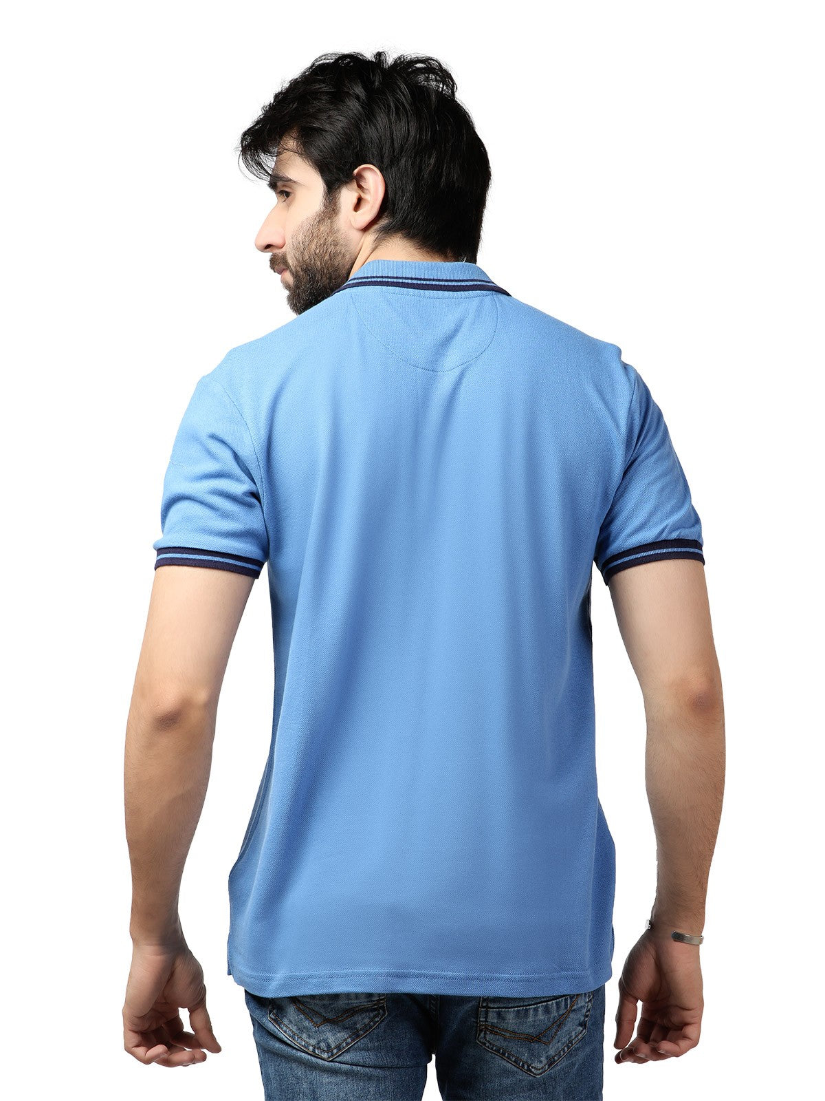 edenrobe Men's Royal Blue Polo Shirt - EMTPS19-037 – edenrobe Pakistan