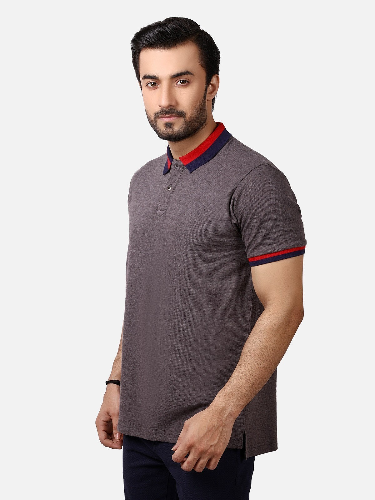 edenrobe Men's Grey Polo Shirt - EMTPS19-042 – edenrobe Pakistan