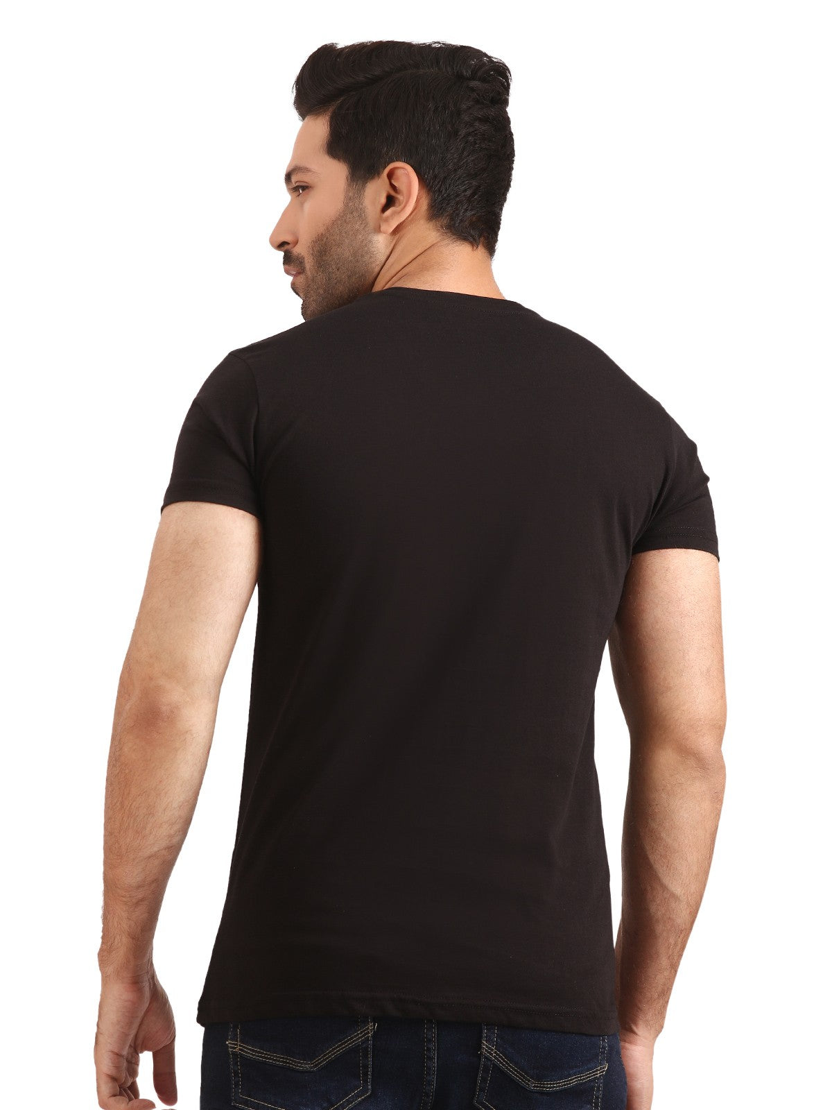 edenrobe Men's Black Basic Tee - EMTBT20-010 – edenrobe Pakistan