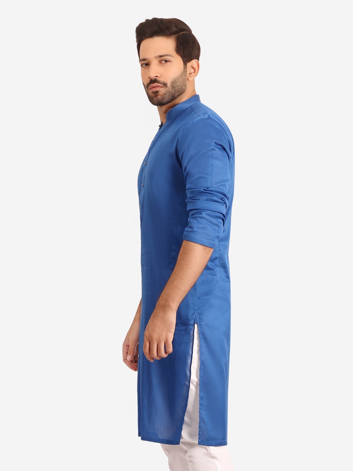 edenrobe Men's Royal Blue Kurta - EMTK20S-9891 – edenrobe Pakistan