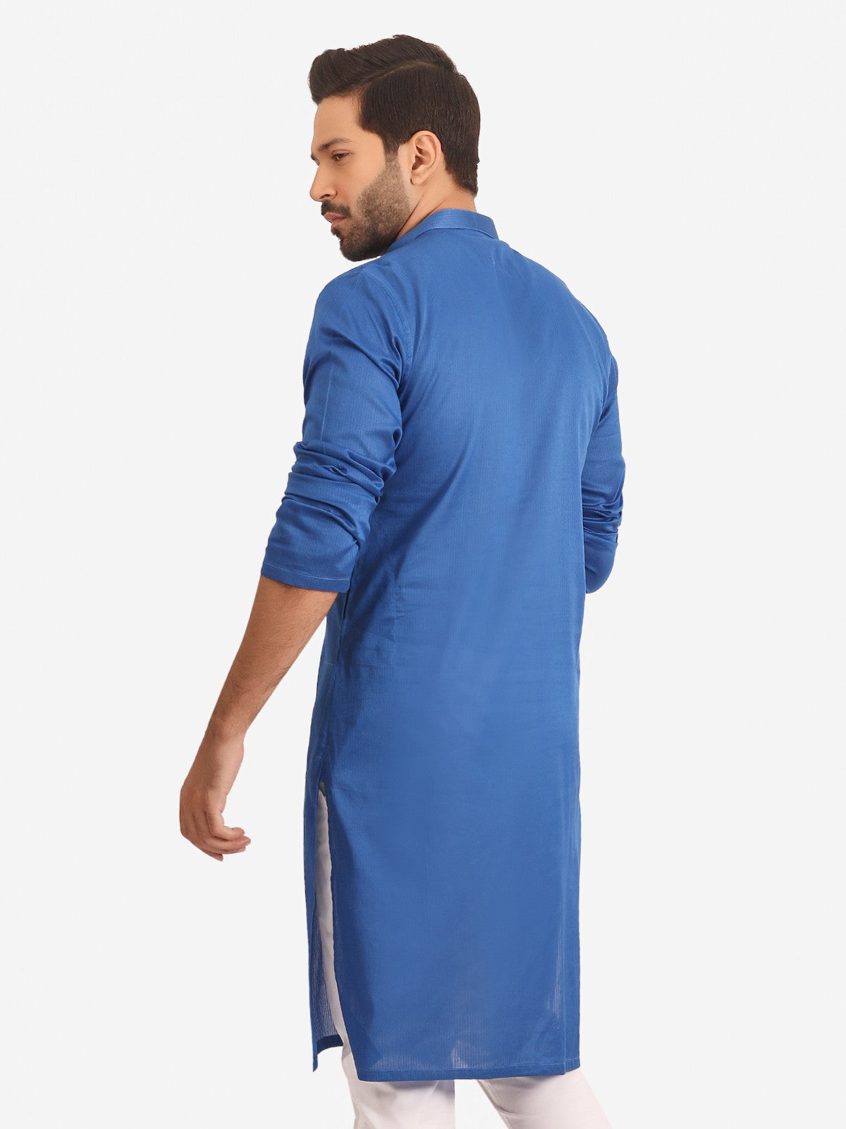 edenrobe Men's Royal Blue Kurta - EMTK20S-9891 – edenrobe Pakistan