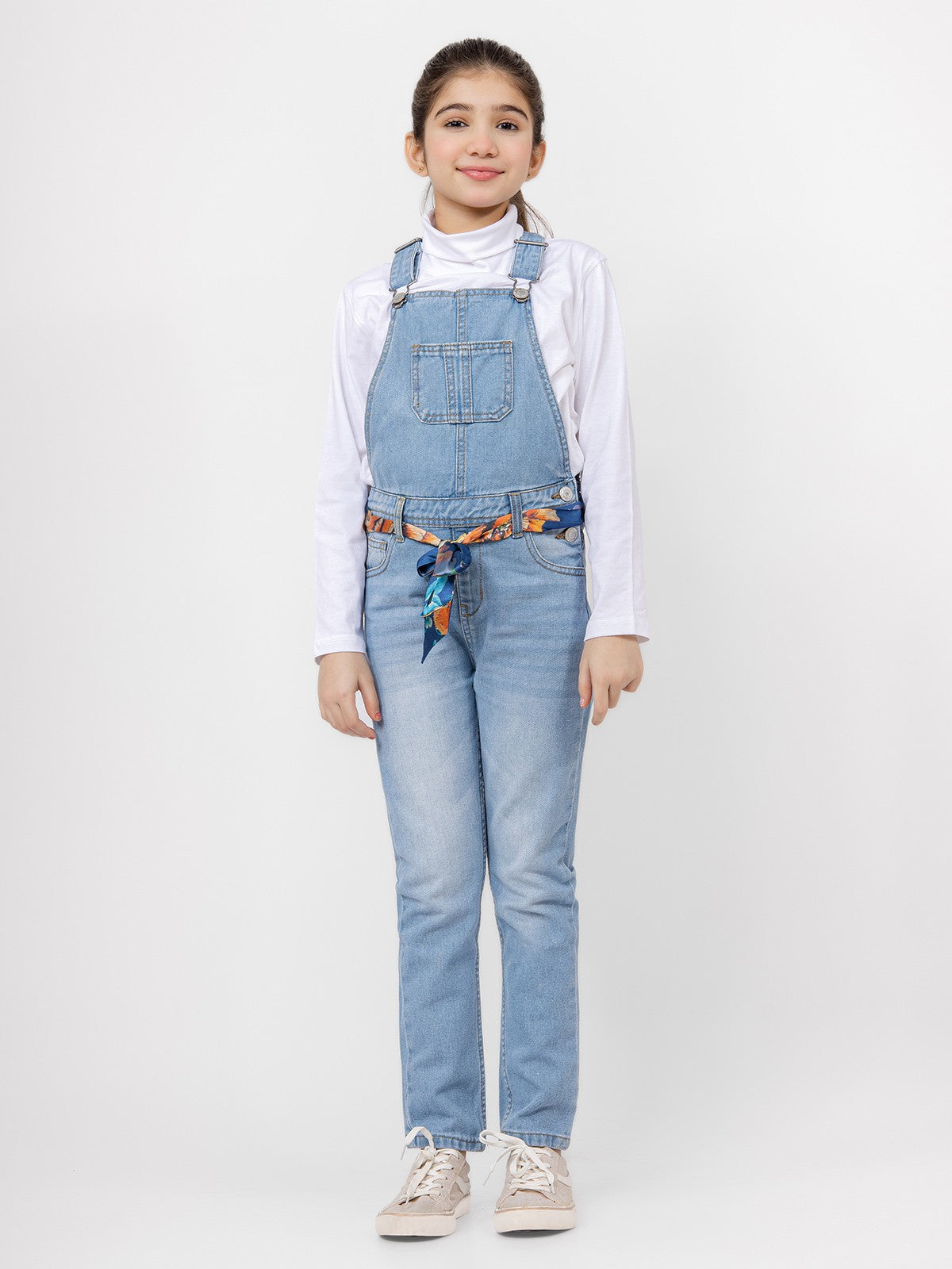 edenrobe Girl's Light Blue Dungaree - EGTDD21-002 – edenrobe Pakistan