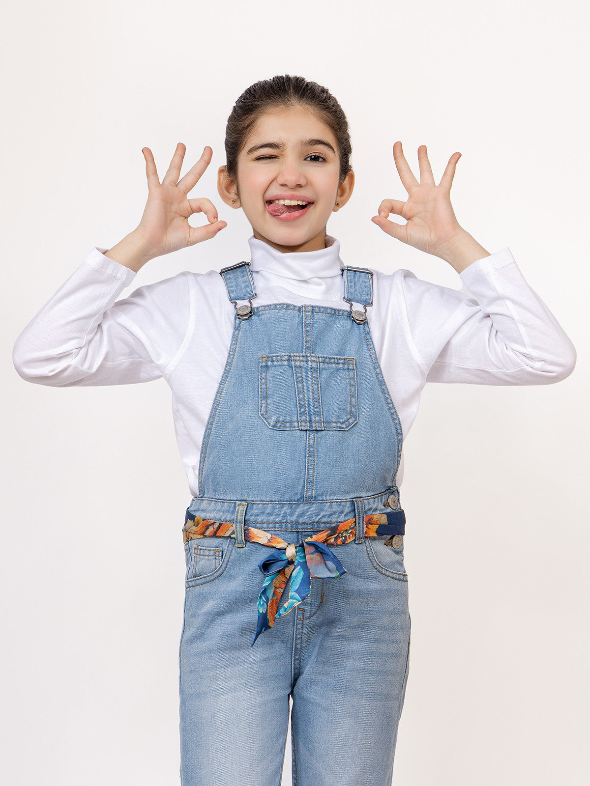 edenrobe Girl's Light Blue Dungaree - EGTDD21-002 – edenrobe Pakistan