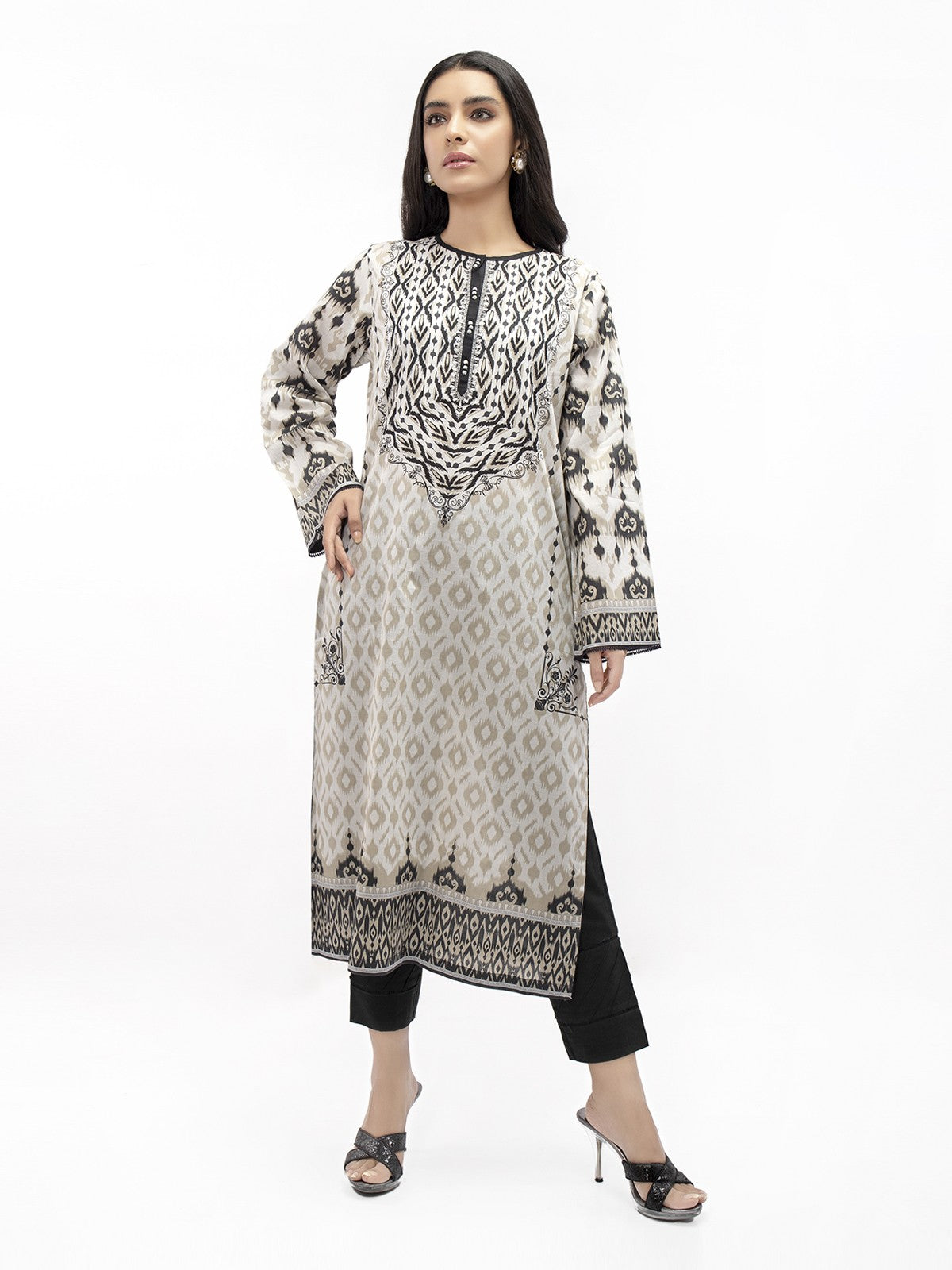 edenrobe Women's Light Sage Ready To Wear 1PC Lawn - EWTKP21-67639 ...