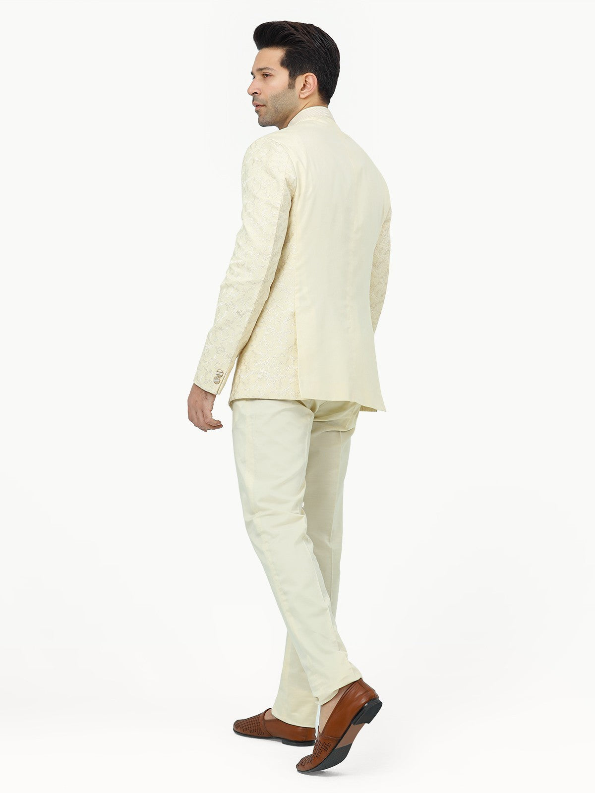 edenrobe Men's Cream Prince Suit - EMTPSC22-005 – edenrobe Pakistan