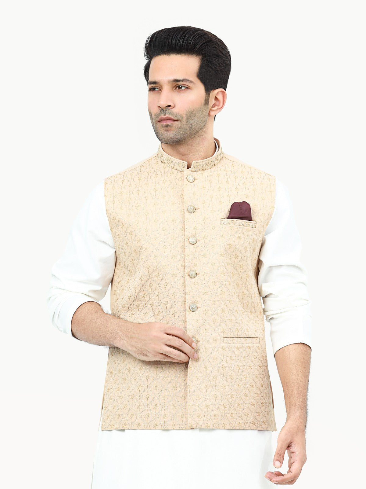 edenrobe Men's Fawn Waist Coat Ceremonial - EMTWCC22-107 – edenrobe ...