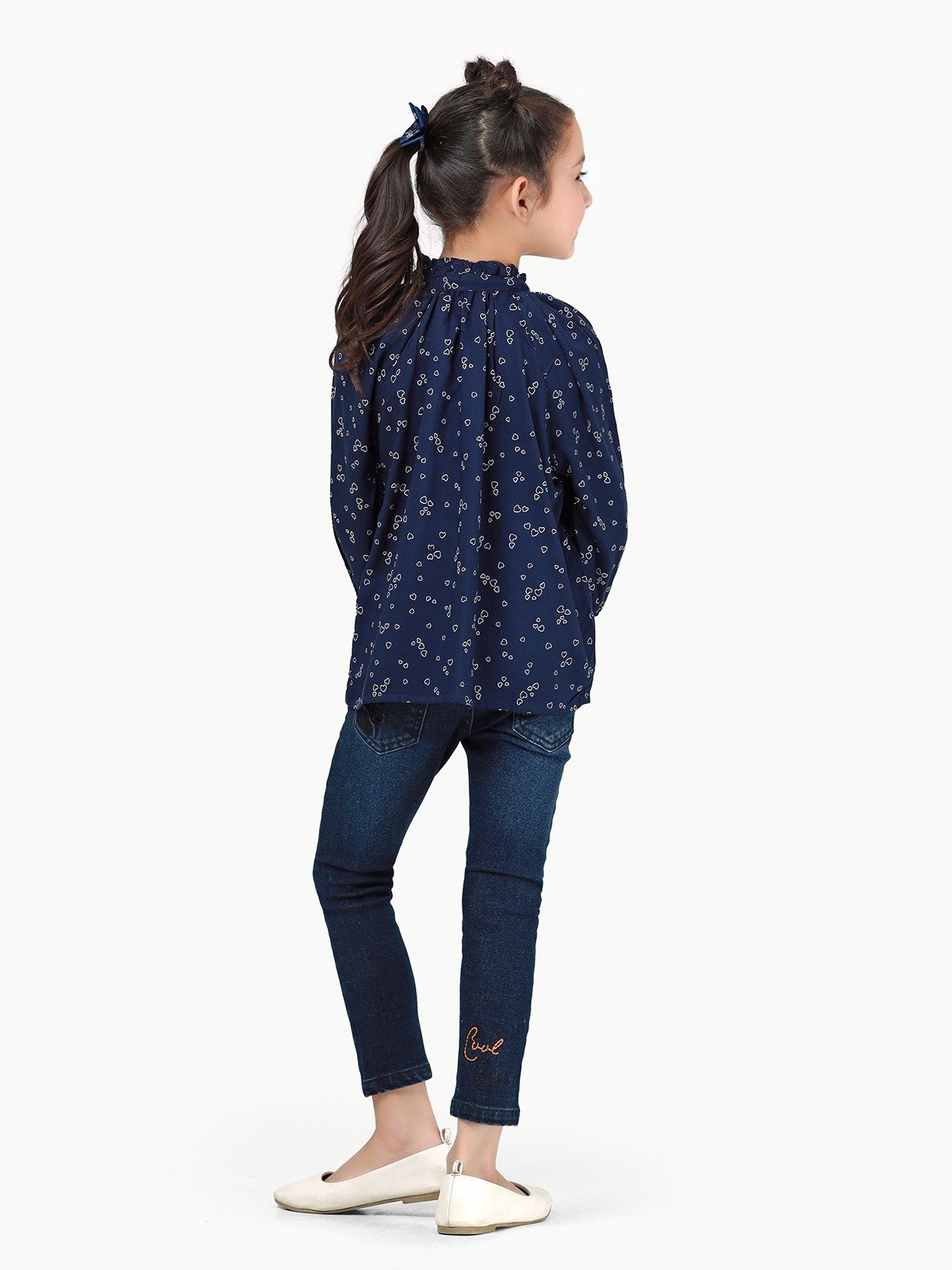 edenrobe Girl's Navy Blue Fusion Top - EGTFT22-100015 – edenrobe Pakistan