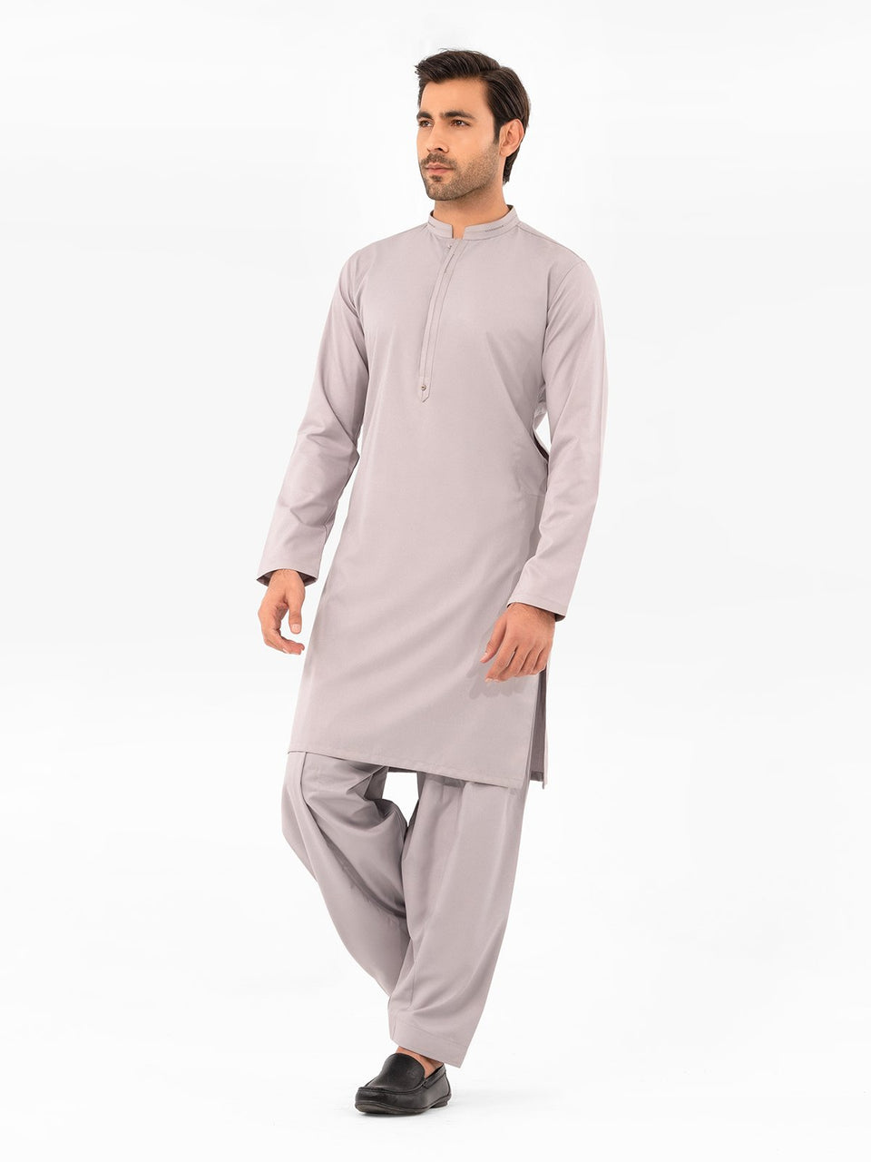 edenrobe Men's Light Grey Kurta Shalwar - EMTKS23-41060 – edenrobe Pakistan