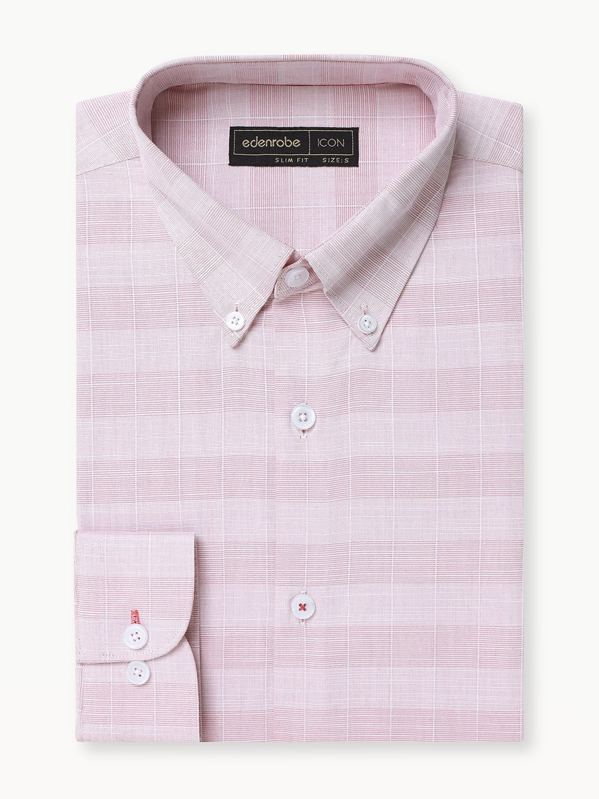 edenrobe Men's Light Pink Shirt - EMTSI22-50273 – edenrobe Pakistan