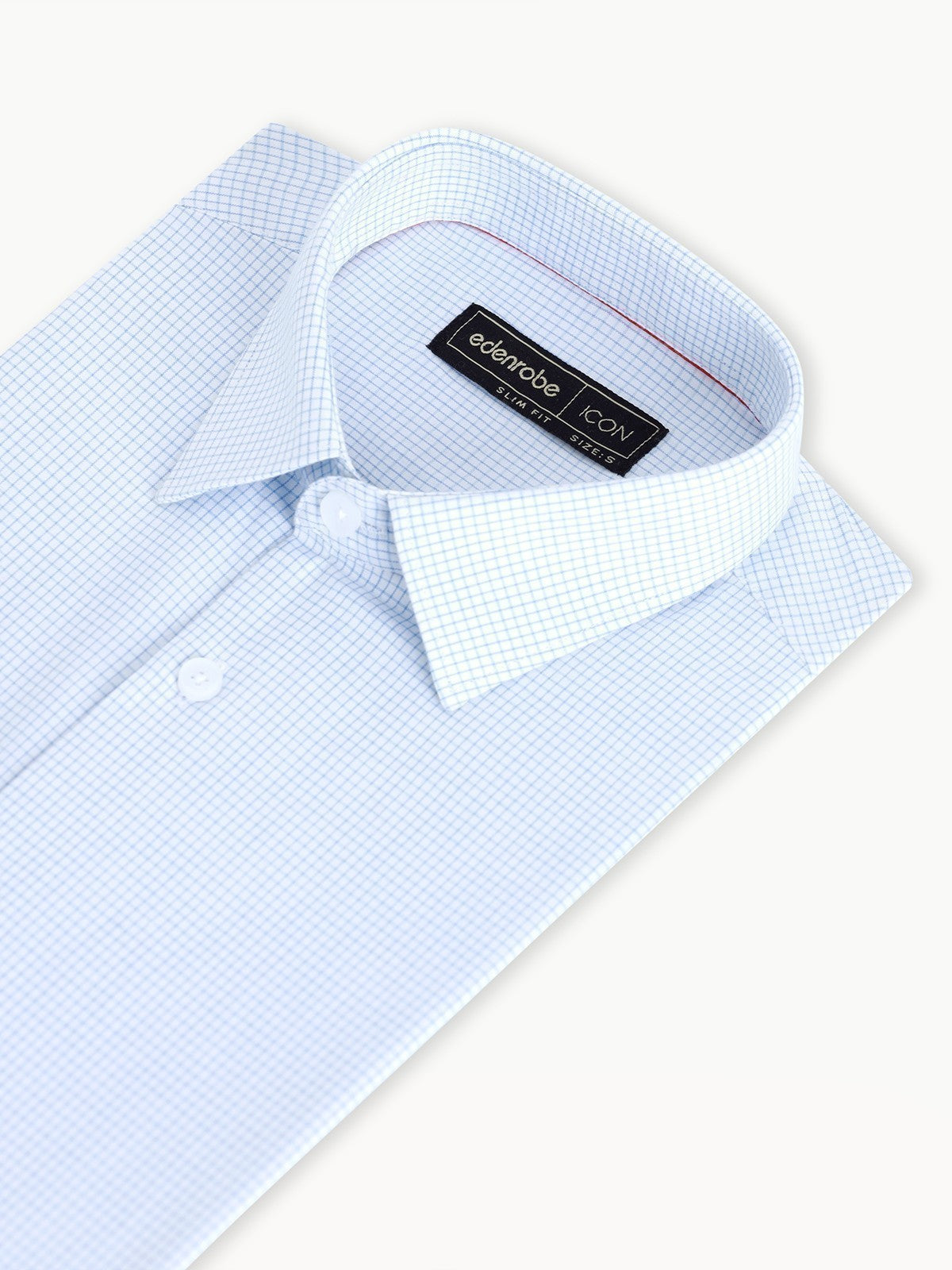 edenrobe Men's White & Blue Shirt - EMTSI23-50291 – edenrobe Pakistan
